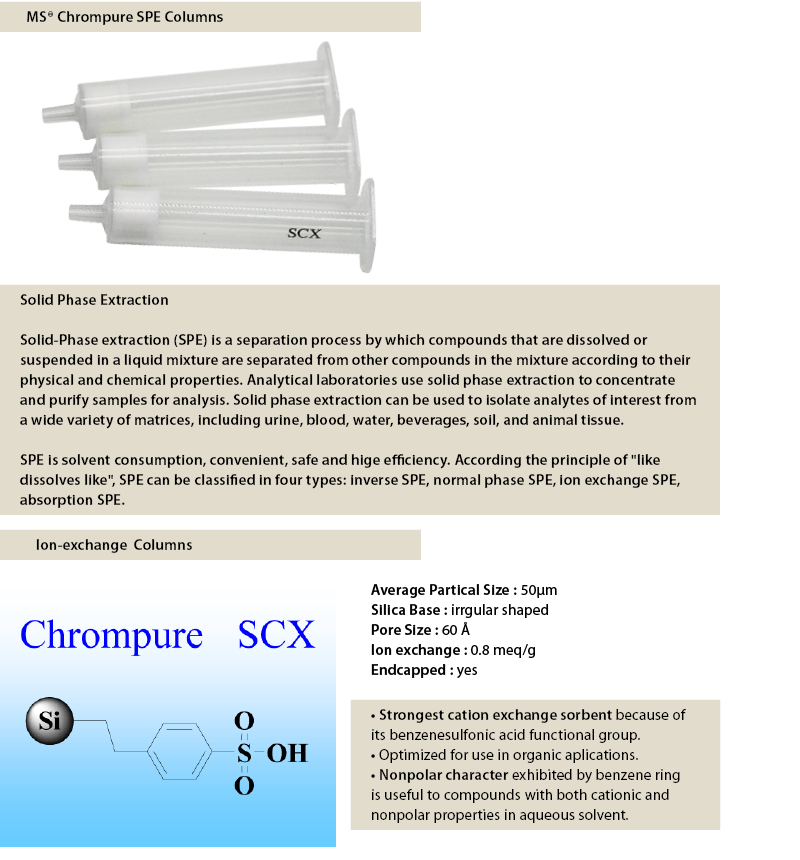 SPE Column, SCX > SPE Column | 휴텍스